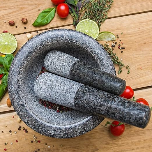 ChefSofi Extra Large 8 Inch 5 Cup-Capacity Mortar and Pestle Set