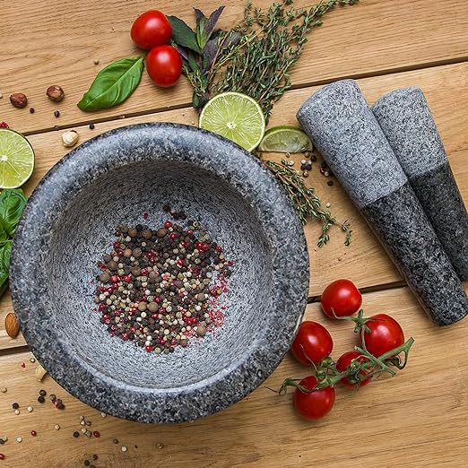 ChefSofi Extra Large 8 Inch 5 Cup-Capacity Mortar and Pestle Set