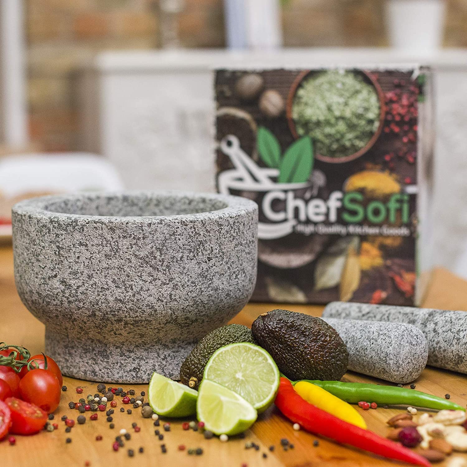 ChefSofi EXTRA Large Mortar & Pestle Set
